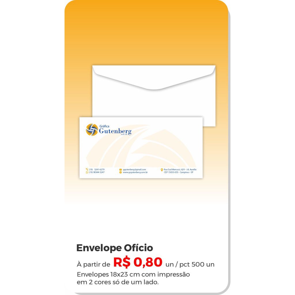 Evelope Ofício - Gráfica Gutemberg